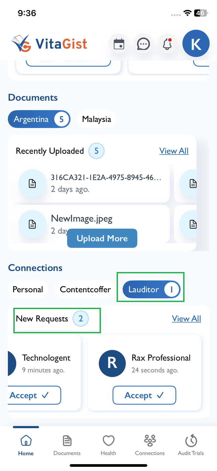 Bug #5391: Dashboard - Connections : Request Count Not Updating After Accepting. - Dashboard ...
